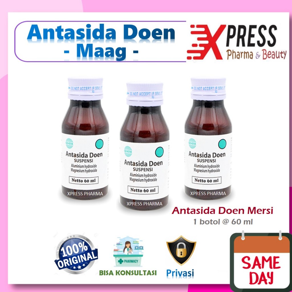 Jual ⚡XPRESS⚡ SYRUP Antasida Doen 60 ml Suspensi Obat Maag Antacid ...
