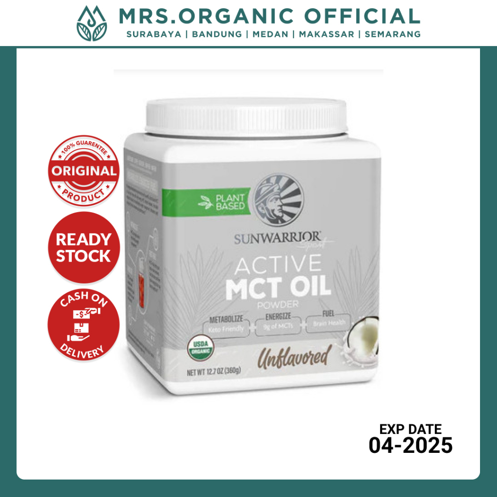 Jual Suplemen Fitness Gym Plant Based Sunwarrior Active MCT Oil Powder 360g - Diet Vegan ...