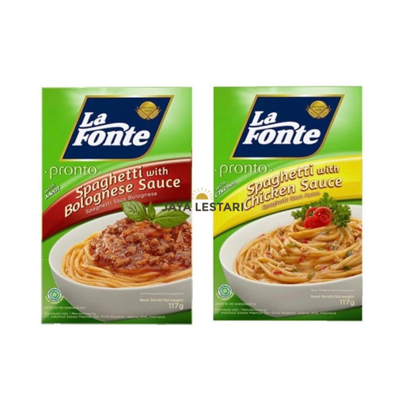 Jual La Fonte Spaghetti With Sauce (117g) | Shopee Indonesia