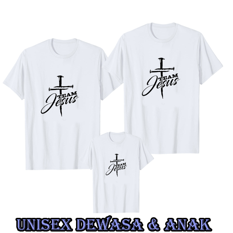 Jual Kaos Baju Unisex Team Jesus Yesus Natal Custom Baju Natalan Rohani ...