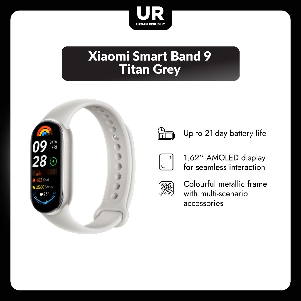 Jual Xiaomi Smart Band 9 - Titan Gray | Shopee Indonesia