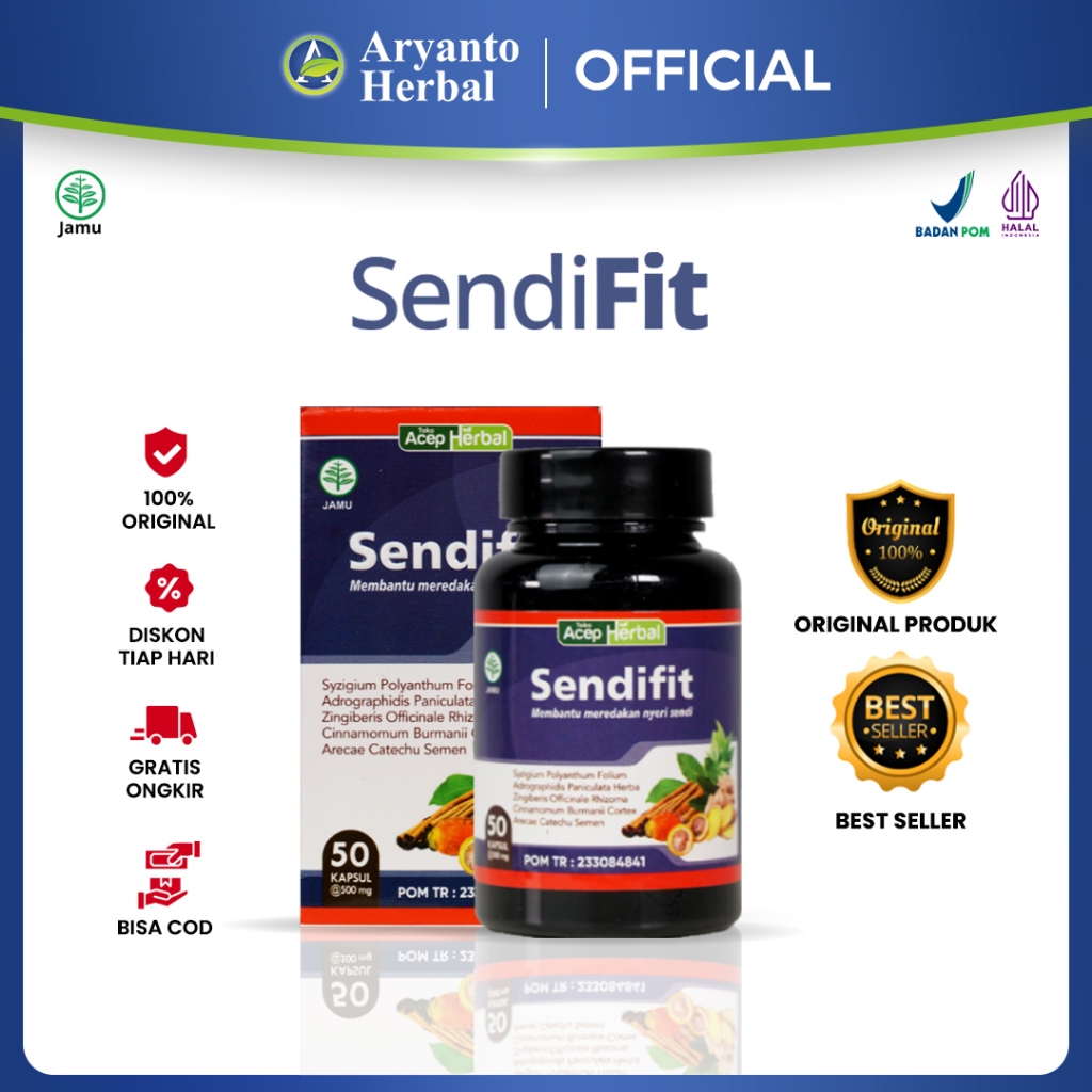 Jual SendiFit Kapsul Asli Original Obat Nyeri Sendi Asam Urat Rematik ...