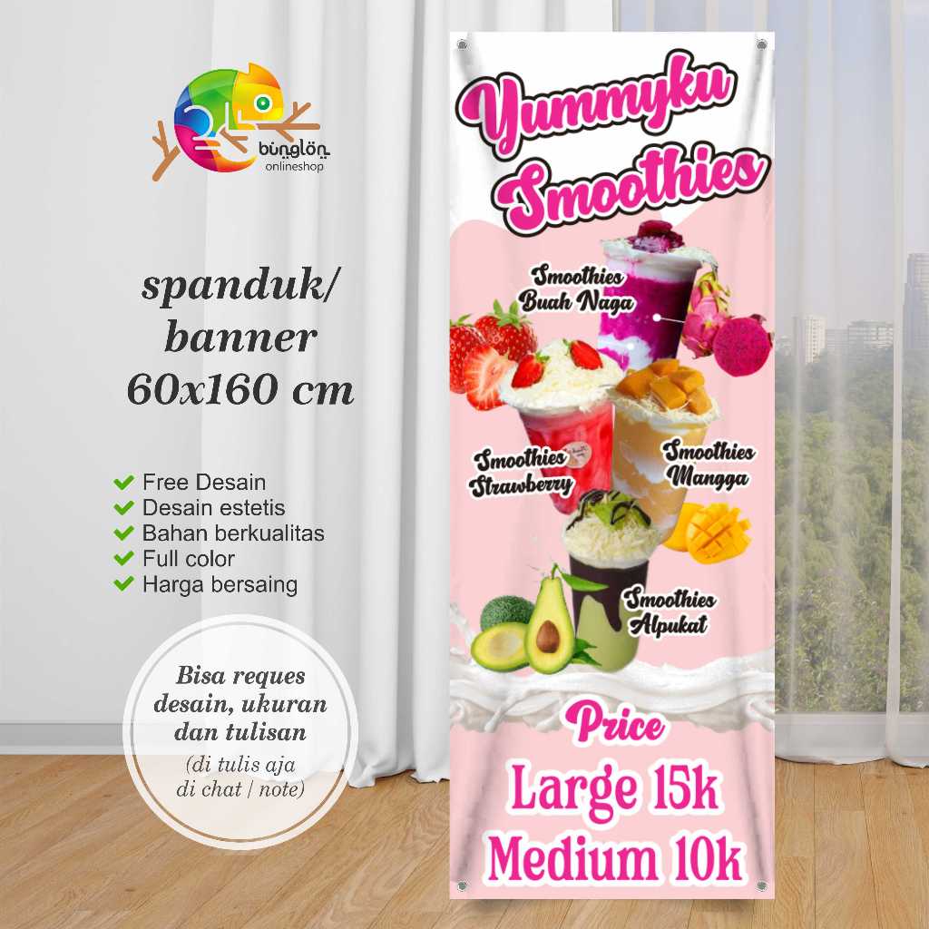 Jual Cetak Spanduk Banner Smoothies | Shopee Indonesia