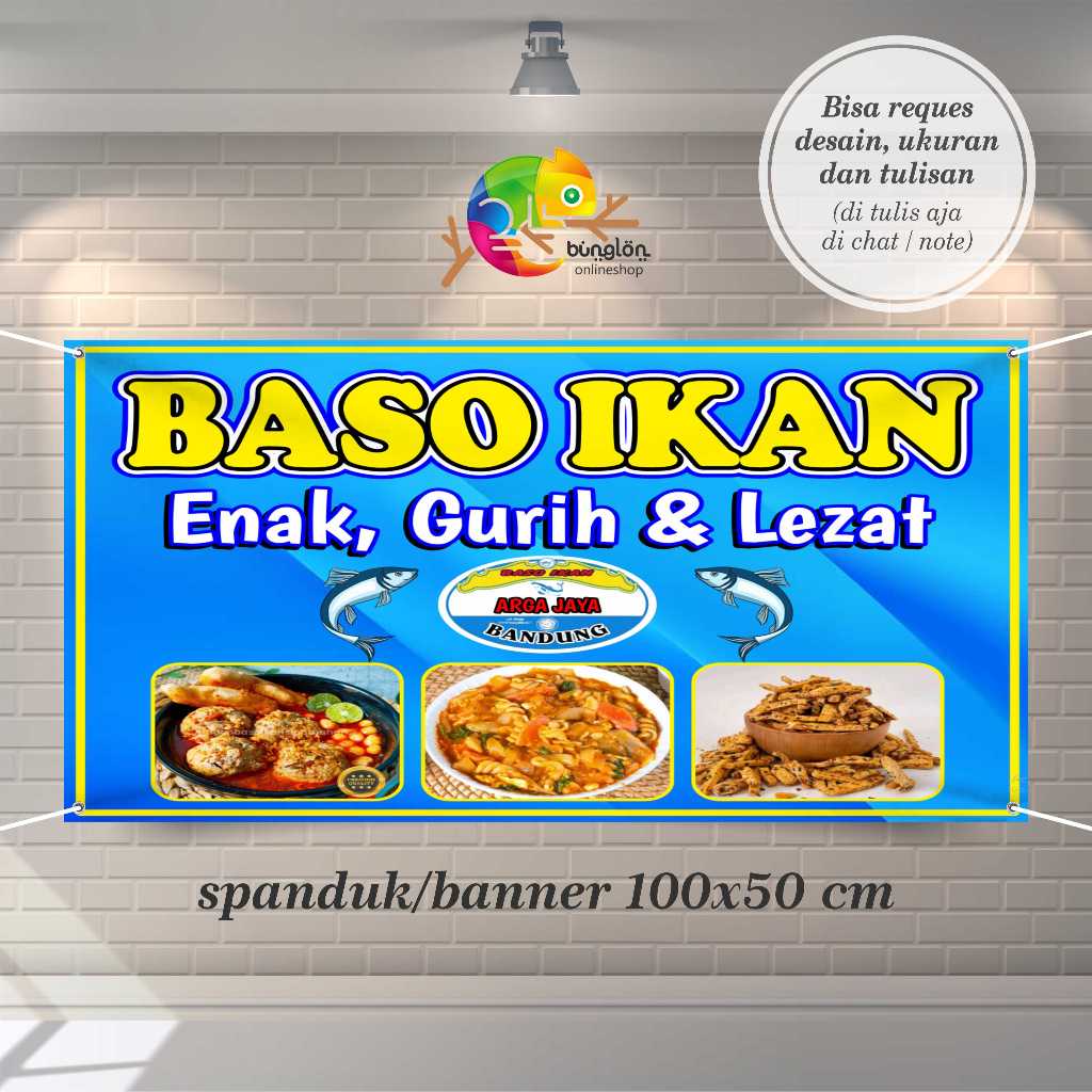 Jual Cetak Spanduk Banner Baso Ikan | Shopee Indonesia