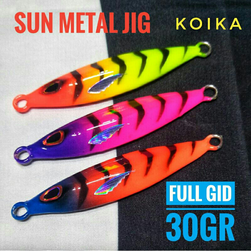 Jual sun metal jig/metal jig 30 gram/ mikro jig 30 gram/30gr/30g/metal jig koika/ metal jig full ...