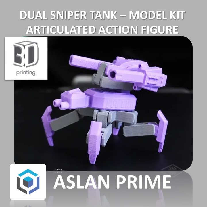 Jual DUAL SNIPER TANK MODEL KIT POSEABLE JOINTED ACTION FIGURE 3D Print ...