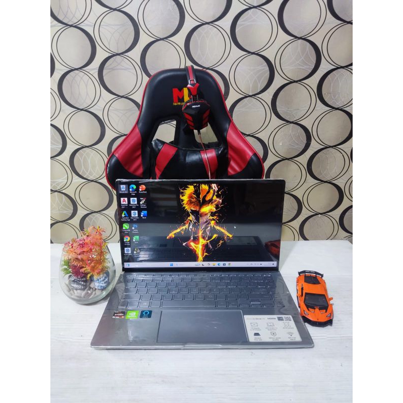 Jual Laptop Asus Zenbook UX434IQ SSD 256Gb RYZEN RAM 8Gb Body SLIM DUAL ...