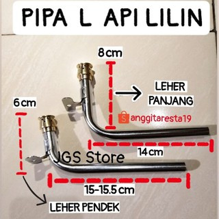 Jual Pipa L Pipa Api Lilin Kompor Gas Rinnai 602 STAINLESS | Shopee ...