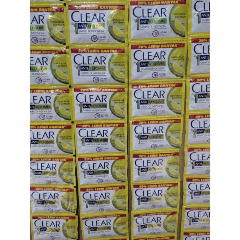 Jual PROMO!!! Clear Shampo Sachet Paket Isi 5 Renceng (60pcs) | Shopee ...