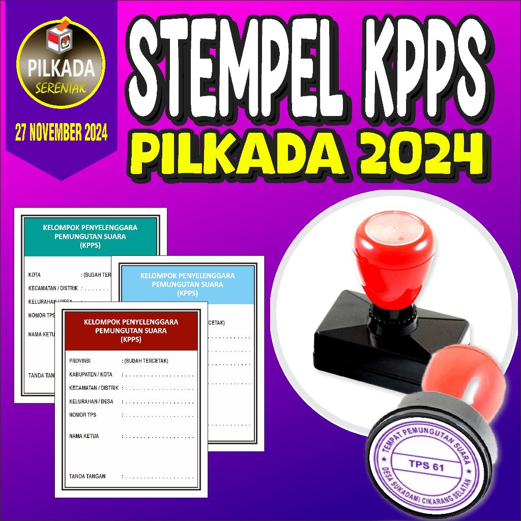 Jual Stempel Pilkada 2024, Stempel KPPS, Stempel TPS, Stempel Surat Suara, Tinta Refill | Shopee ...