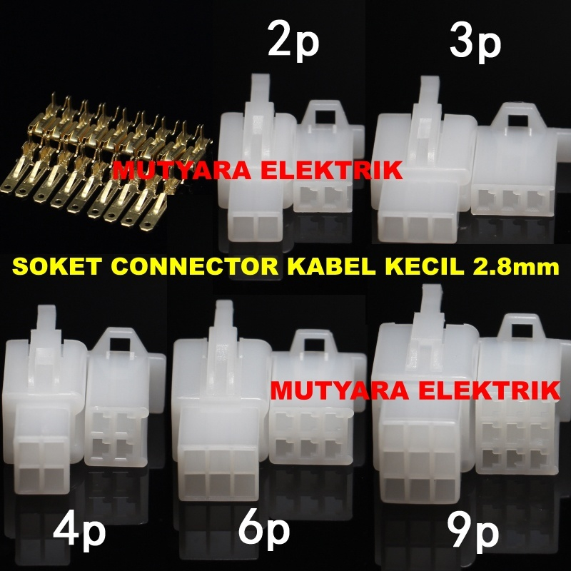 Jual Soket Socket Konektor Kabel 2 3 4 6 9 pin kecil / Soket Kabel ...