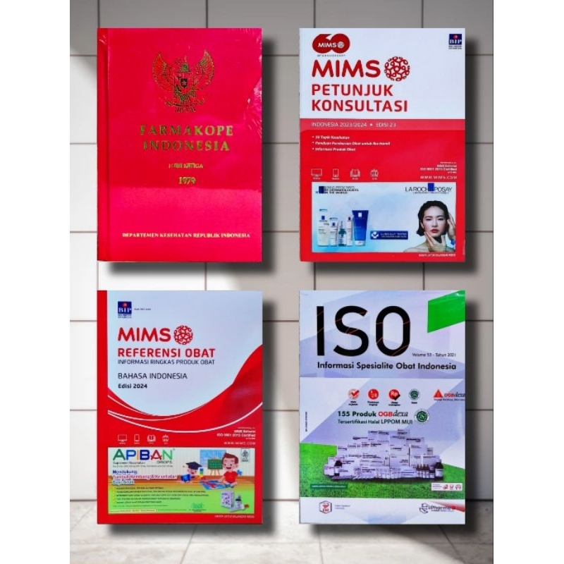 Jual PAKET 4 BUKU FARMASI ( FARMAKOPE EDISI 3 | MIMS REFERENSI 2024 | ISO OBAT VOL.53 | MIMS ...