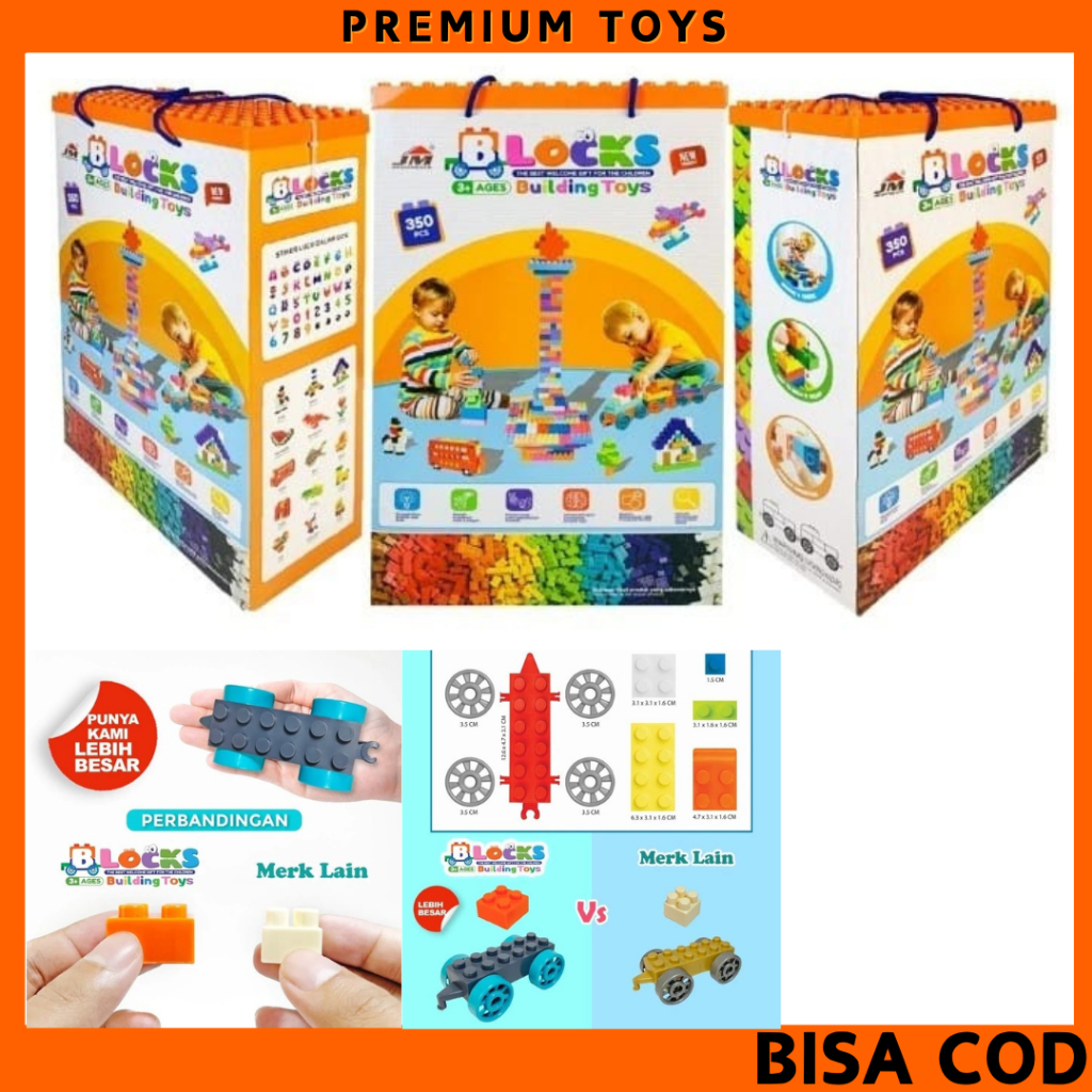 Jual MAINAN ANAK BLOCK SUSUN DIY MAINAN BALOK SUSUN JADI KERETA MOBIL ...