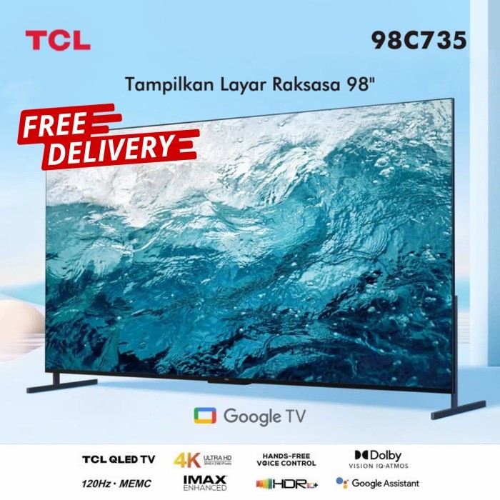 Jual QLED TV TCL 98 INCH 98C735 UHD 4K SMART LED TV ANDROID DOLBY ATMOS GARANSI RESMI | Shopee ...