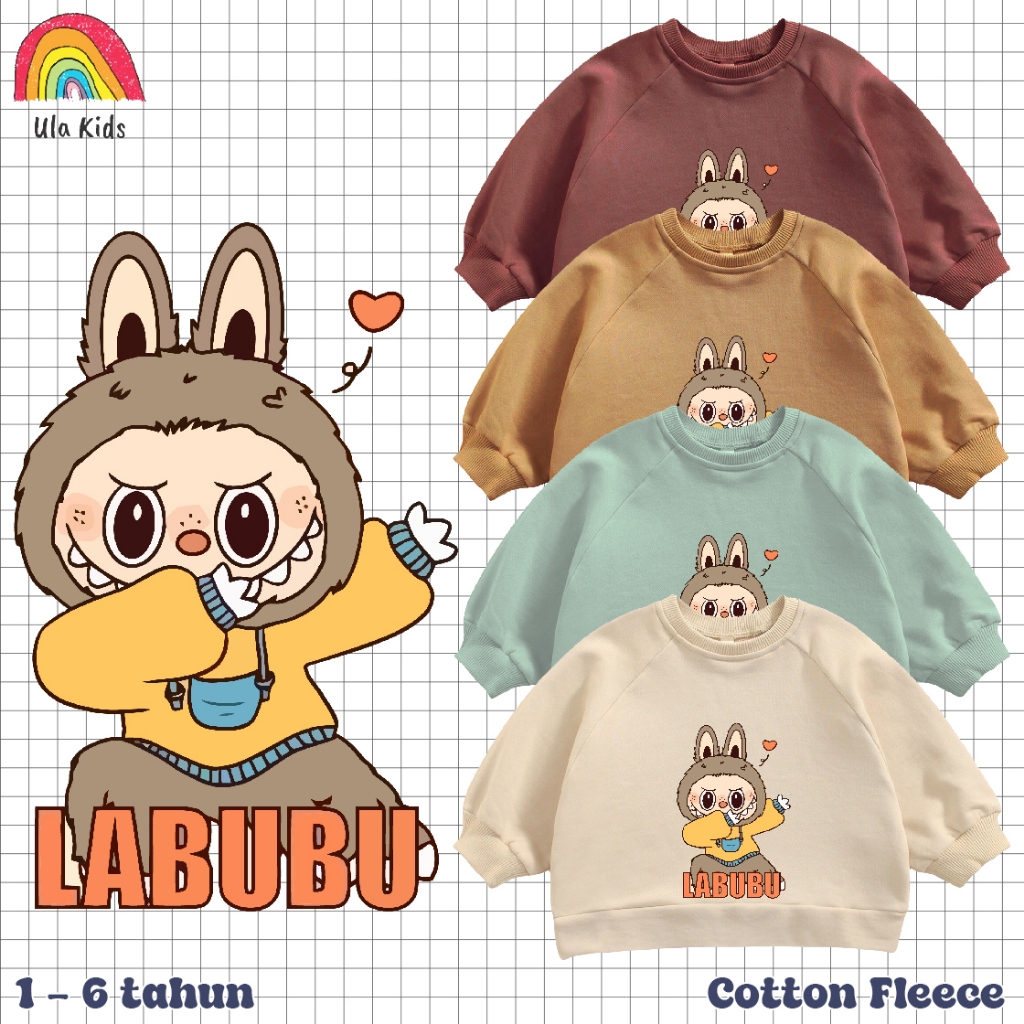 Jual Sweater Anak Perempuan Crewneck Oversize Anak Original Motif ...
