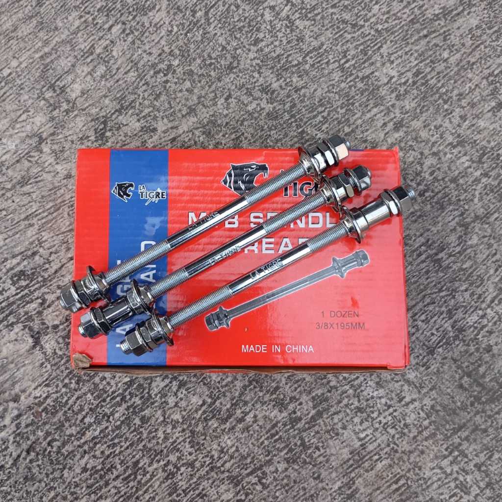 Jual as roda belakang sepeda hub spindles rear panjang 195mm buat ...