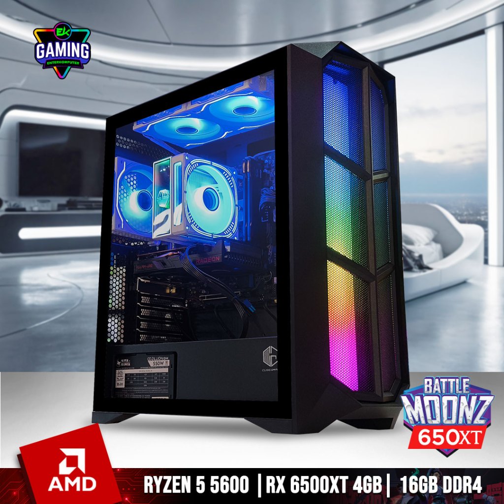 Jual PC Rakitan EK Gaming BattleMoonz 650 XT - Ryzen 5 RX 6500 XT ...