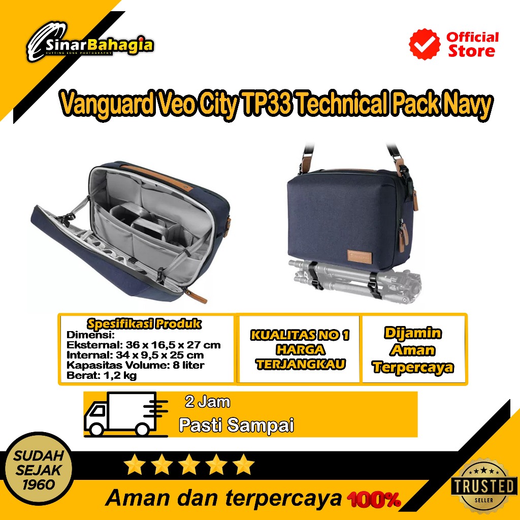 Jual Vanguard Veo City TP33 Technical Pack Navy | Shopee Indonesia