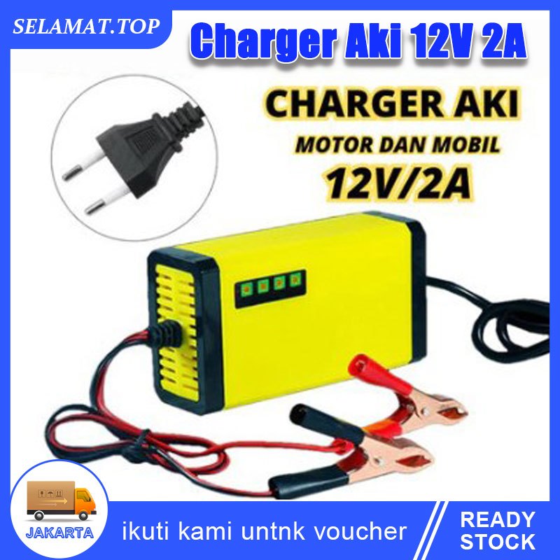 Jual Charger Aki / 12V 2A / Alat Cas Aki Motot Mobil / Alat Cas ...