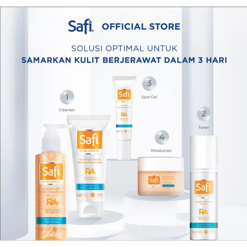 Jual (BPOM ORIGINAL)-SAFI ACNE EXPERT Series-Khusus wajah berjerawat ...