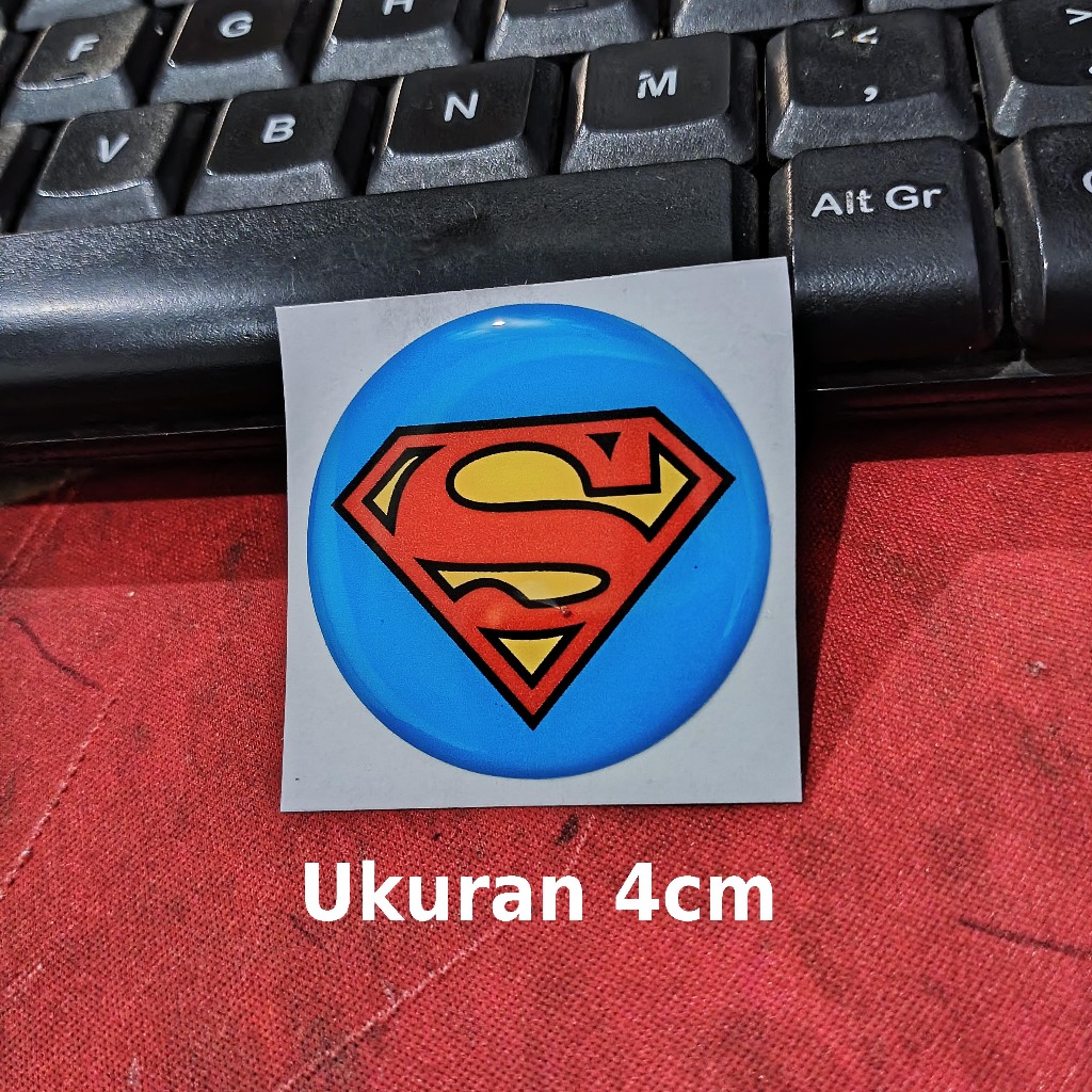 Jual Sticker Timbul Resin Superman Stiker Lycal Lentur 3D Logo ...