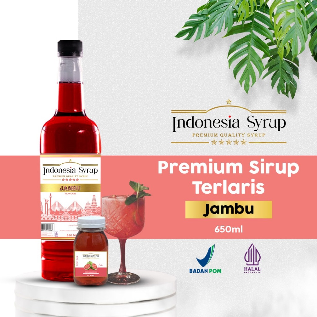 Jual Sirup Premium Rasa Jambu Minuman Sirop Flavoured Syrup Halal BPOM ...