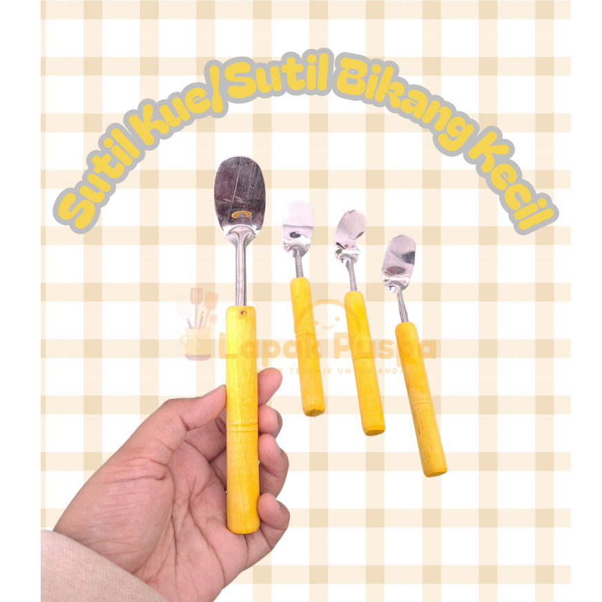 Jual 1 pcs sutil bikang sutil gagang kayu sutil stainless mini sutil ...