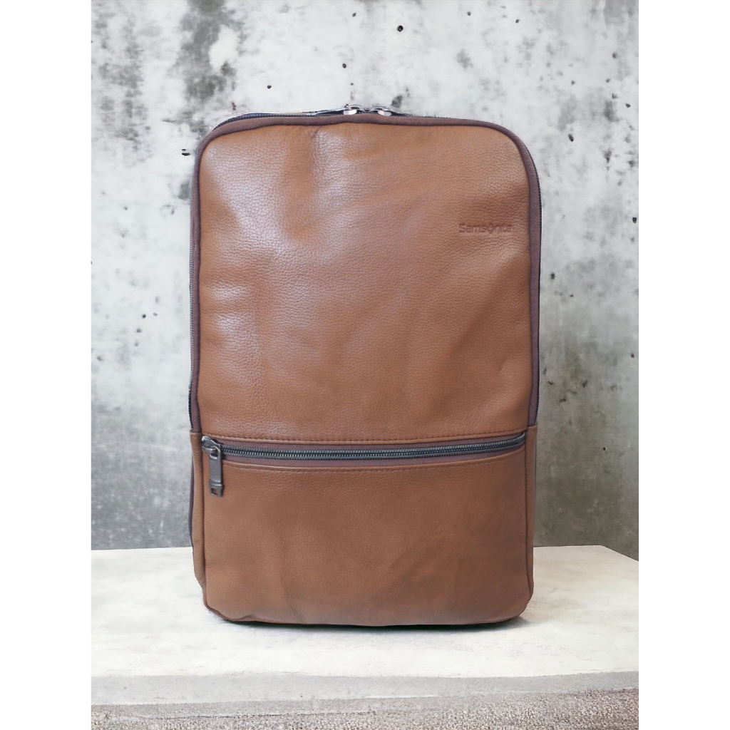 Jual Samsonite Classic Leather Slim Backpack (Tas Kulit Asli/Ransel ...