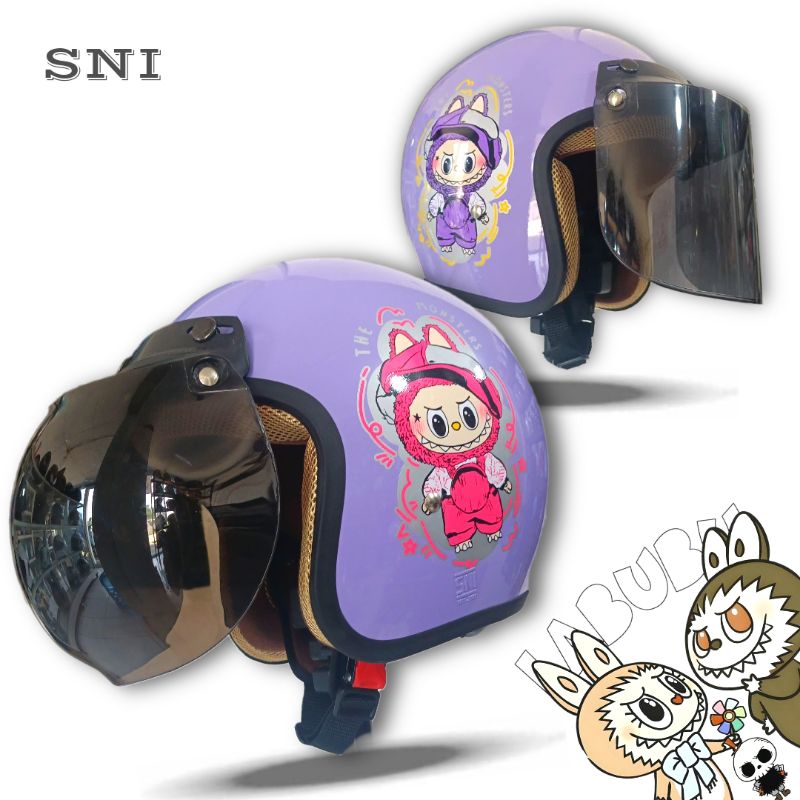 Jual Helm LABUBU Bogo Retro SNI. | Shopee Indonesia