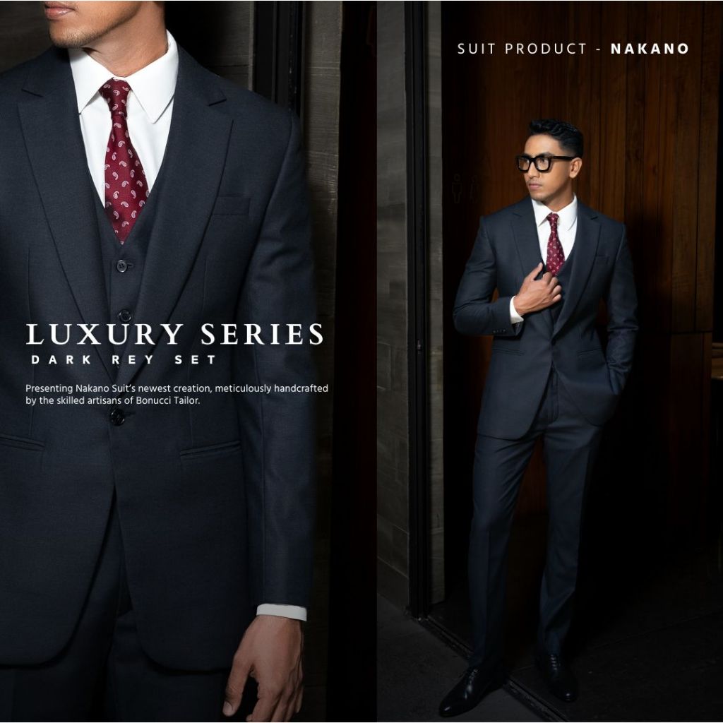 Jual Setelan Jas Abu Tua - Dark Grey Suit - One set Jas Nakano Luxury ...