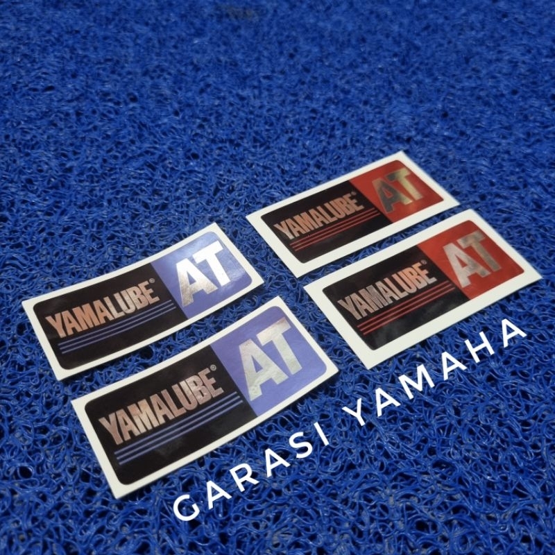 Jual Stiker Yamalube AT Merah dan biru sticker Yamalube AT yamaha ...