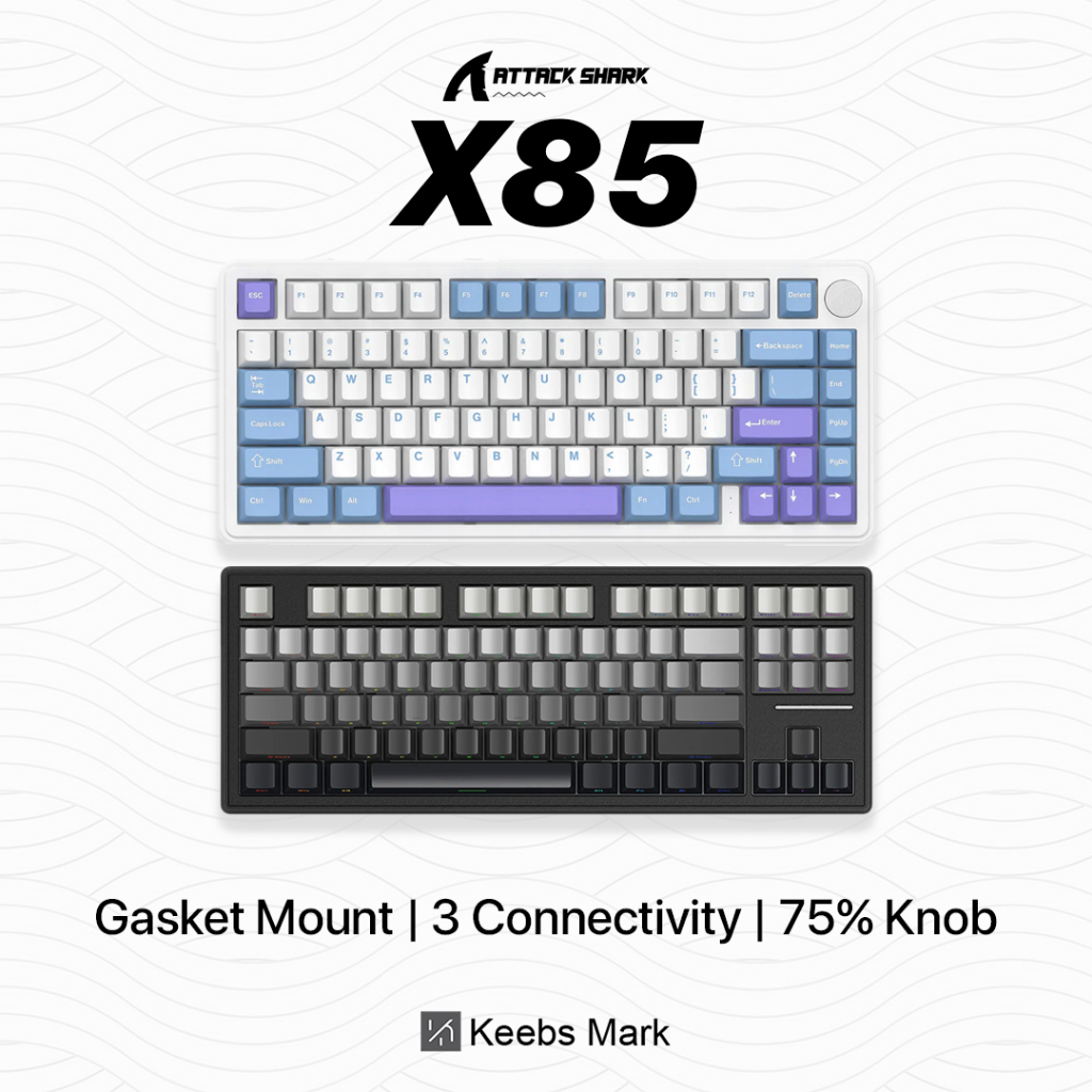 Jual Attack Shark X85 Fullkit RGB 75% Layout Knob Mechanical Keyboard ...