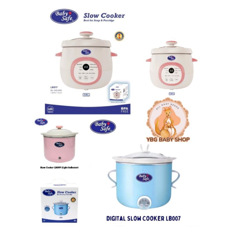 Jual [D] BABY SAFE Slow Cooker LB017 / LB17B / LB018 / LB007 / LB07M ...