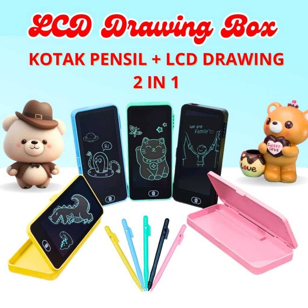 Jual Drawing Box Kotak Pensil Dan Papan Coret Kreatif Anak Dengan ...
