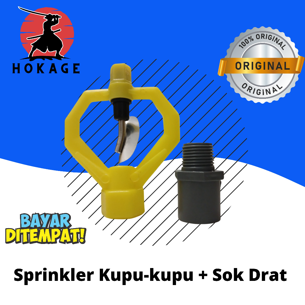 Jual 100 PCS SPRINKLER KUPU-KUPU KUNING 825 + SOK DRAT LUAR 1/2 INCH ...