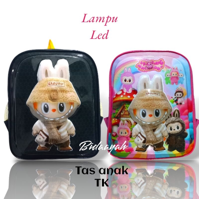 Jual TAS ANAK SEKOLAH TK / TAS EMBOS LED 3D BISA NYALA ( DUA RUANG ) BERAGAM KARAKTER TIMBUL LED ...