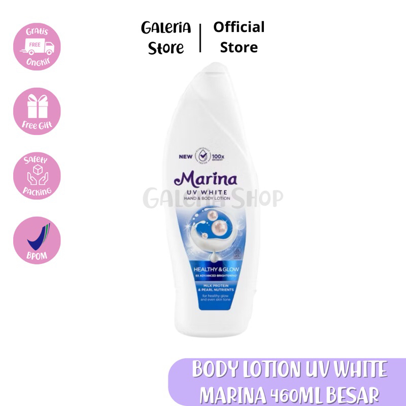 Jual (READY STOK TERMURAH) MARINA UV WHITE HAND & BODY LOTION 460ML ...