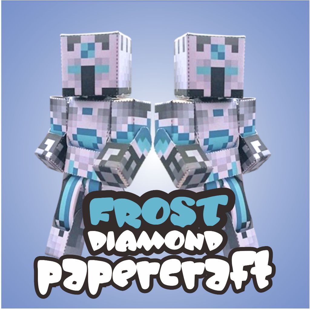 Jual PAPERCRAFT FROST DIAMOND ACTOIN FIGURE MINECRAFT FORST DIAMOND ...