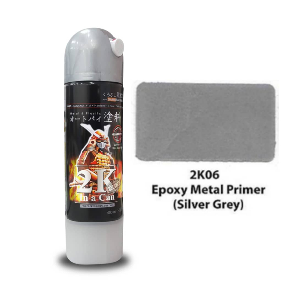 Jual Samurai Paint Epoxy 2K06 Epoxy Metal Primer Silver 400ml / Warna ...