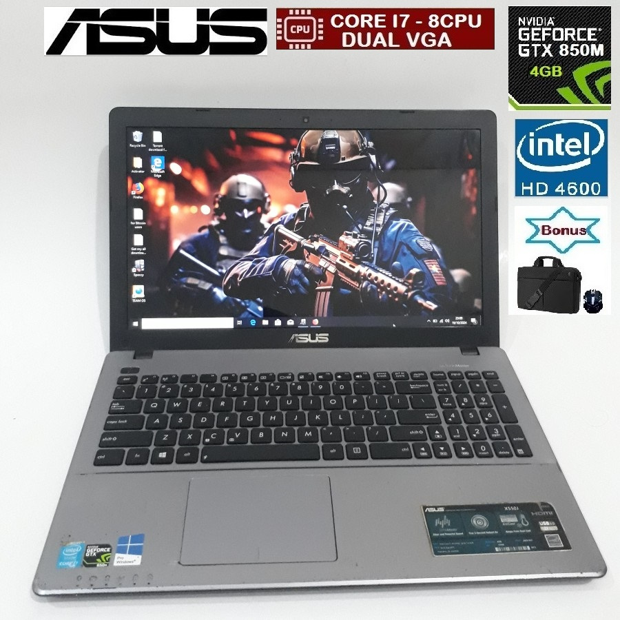 Jual LAPTOP GAMING DESAIN EDITING ASUS DOBEL HARDIS DUAL VGA CORE I7 GEN4 RAM 8GB | Shopee Indonesia