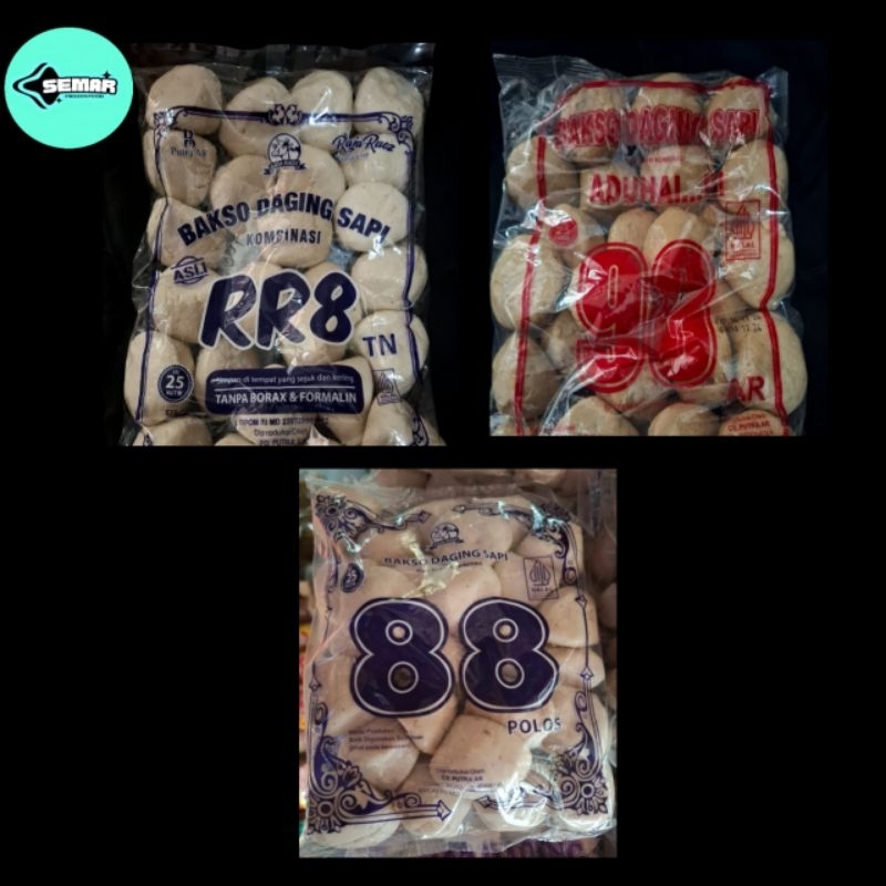 Jual Bakso daging sapi AR RR8, 88 polos, 98, isi 25 | Shopee Indonesia