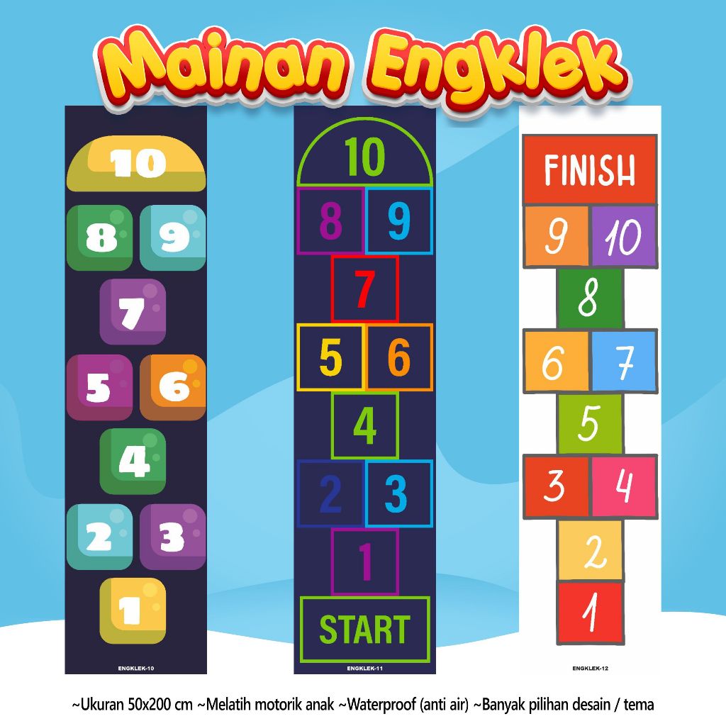 Jual Mainan Tradisional Engklek - manda - hopscotch - jingkat acticity ...