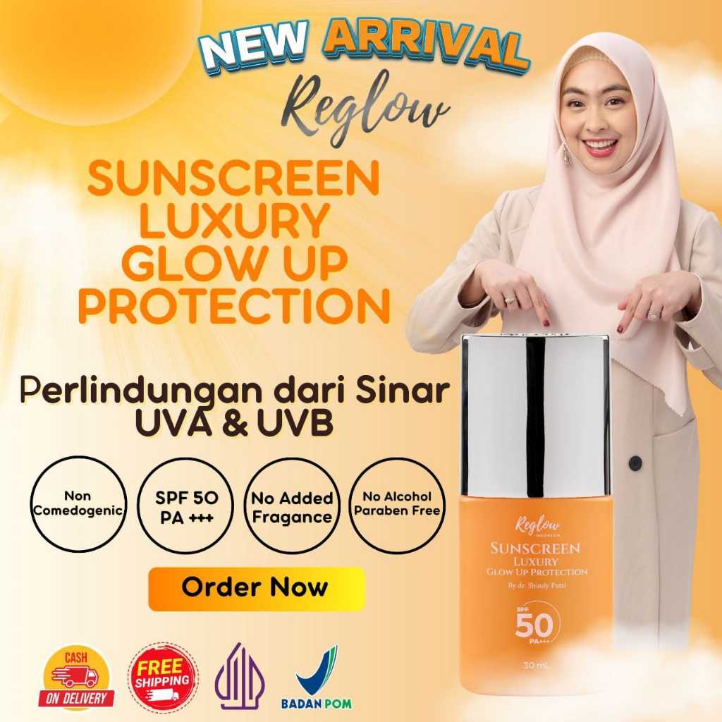 Jual Sunscreen Reglow Luxury Glow Up SPF 50 PA+++ Wajah Glowing Tone Up ...