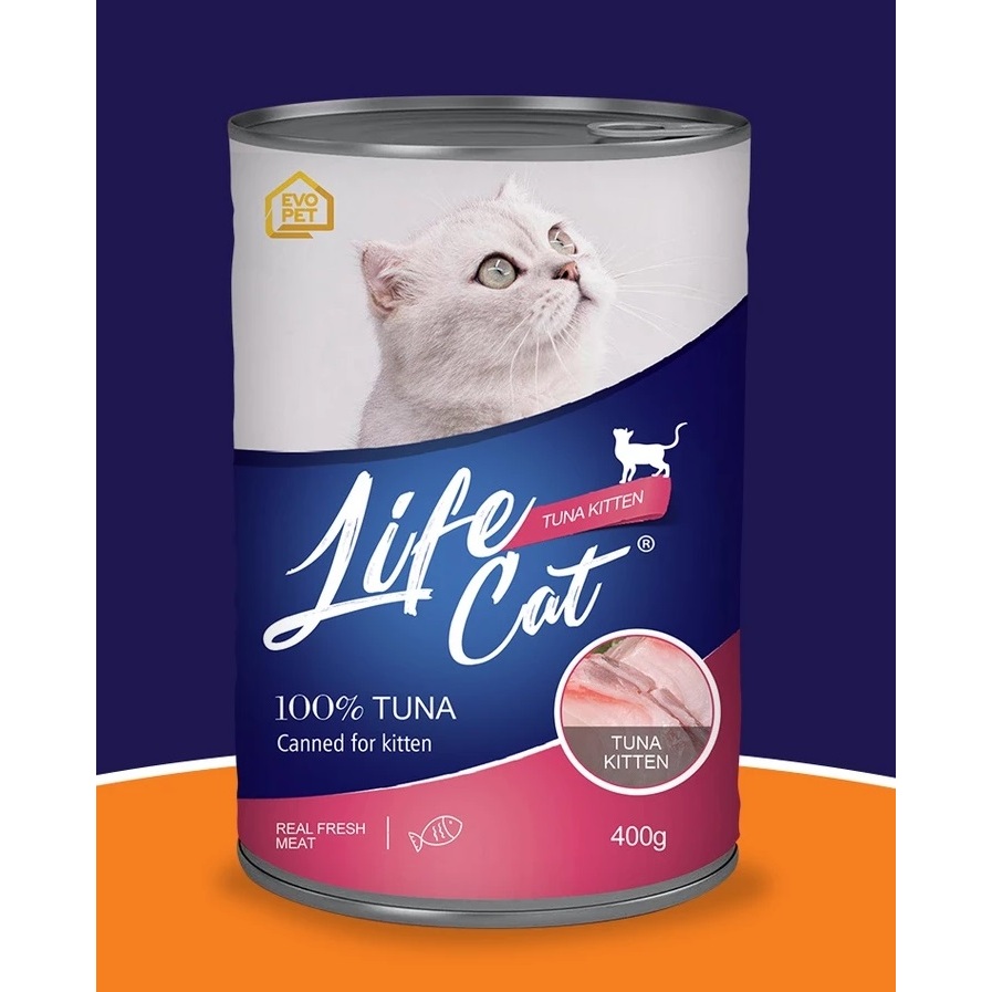 Jual Life Cat Kitten Tuna Kaleng Wet Food 400 gram SPX instant | Shopee ...