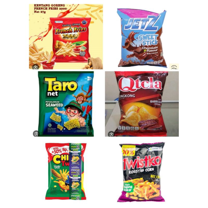 Jual ANEKA SNACK 2000 RENCENG QTELA / FRENCH FRIES ,/ ANEKA SNACK LAIN ...