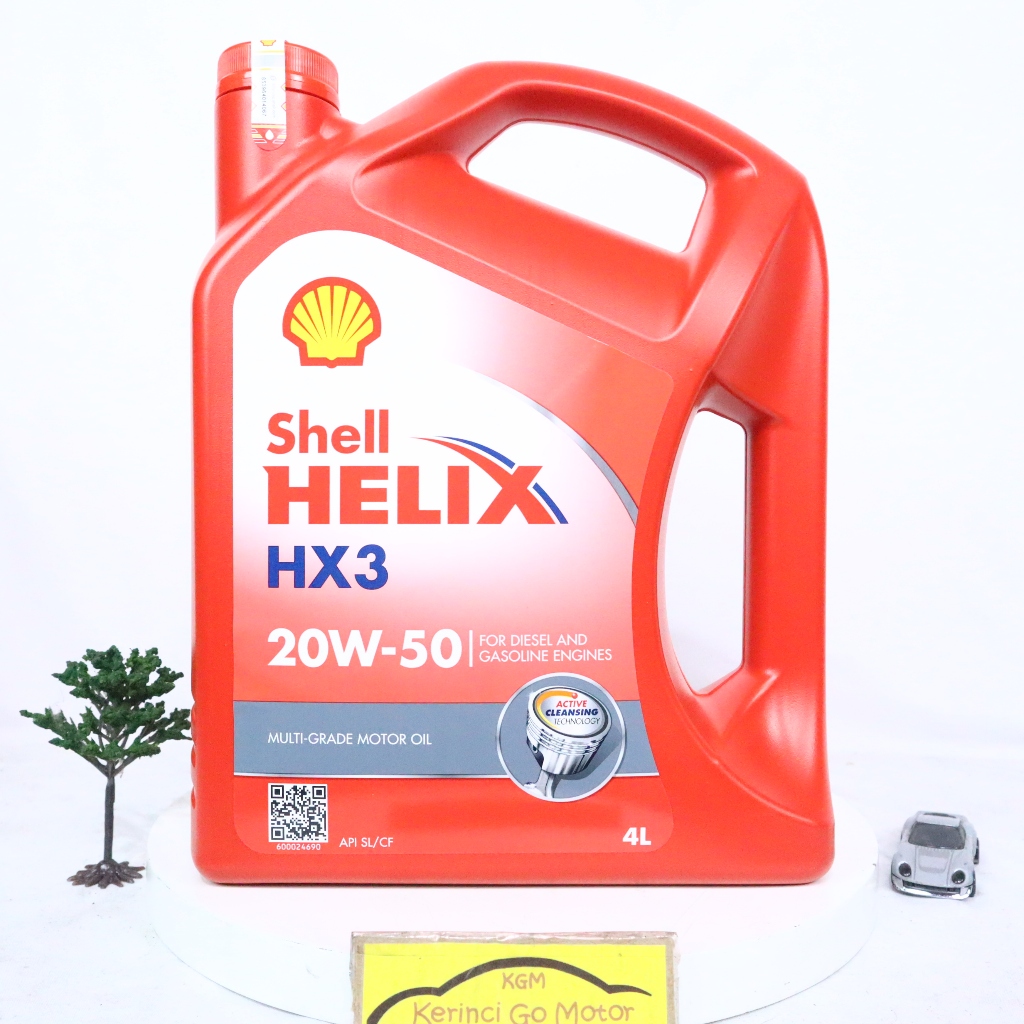 Jual Shell Helix HX3 SAE 20W-50 4 Liter Api SL/CF Oli Mobil Mesin ...