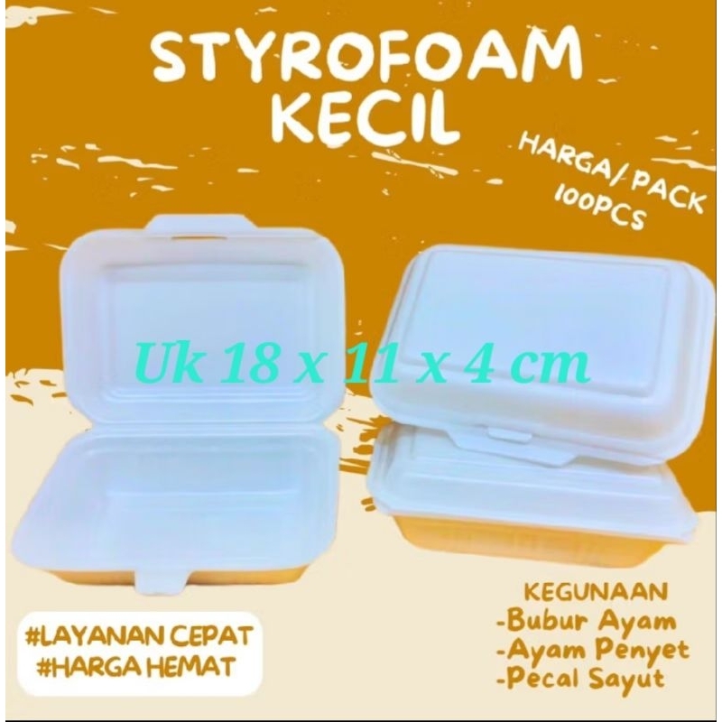 Jual Lunch Box / Sterofoam / Styrofoam / Gabus Makan Kecil | Shopee ...