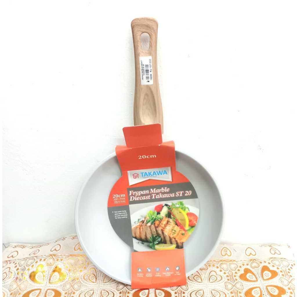 Jual Frypan Marble Diecast Takawa ST 20 | Teflon Penggorengan Anti ...