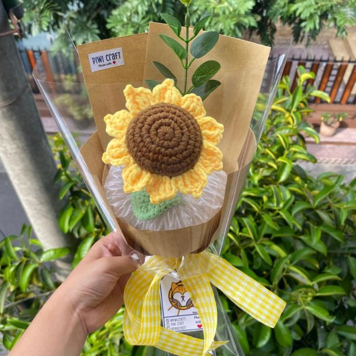 Jual bouquet bunga rajut bagian 1, crochet, bunga, buket bunga, buket ...