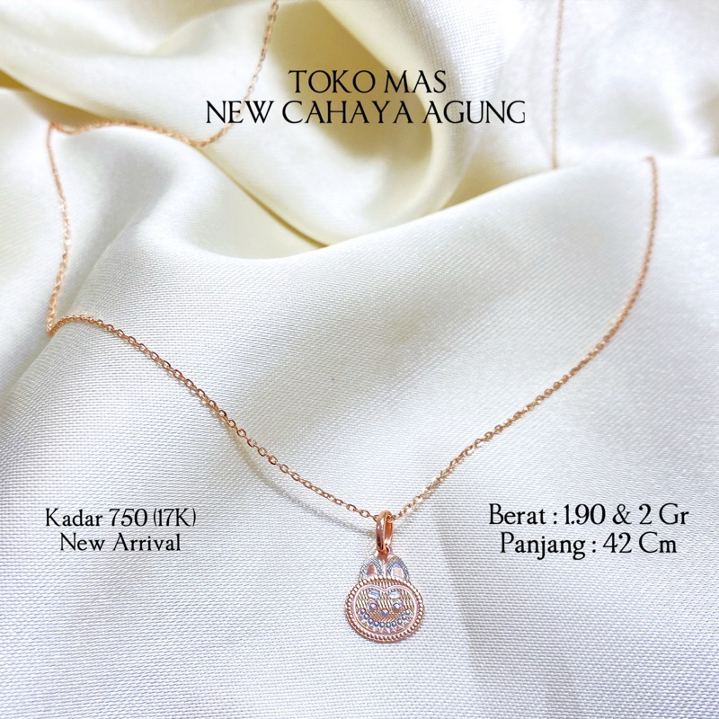 Jual Kalung sekaligus Liontin Labubu Rosegold-750 (17k) | Shopee Indonesia